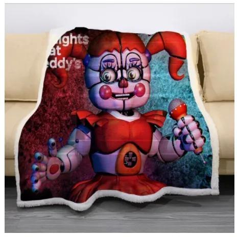Plyšová deka s 3D potiskem Five Nights at Freddys Variace: 5, Velikost: 150 x 200 cm