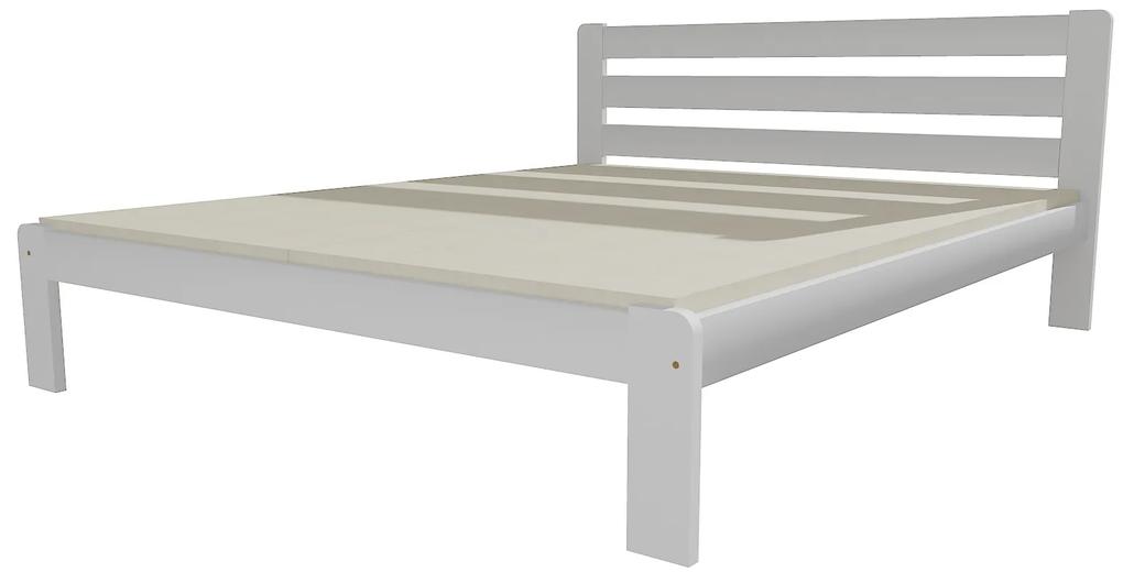 Dřevěná postel VMK 1B 160x200 borovice masiv - bílá