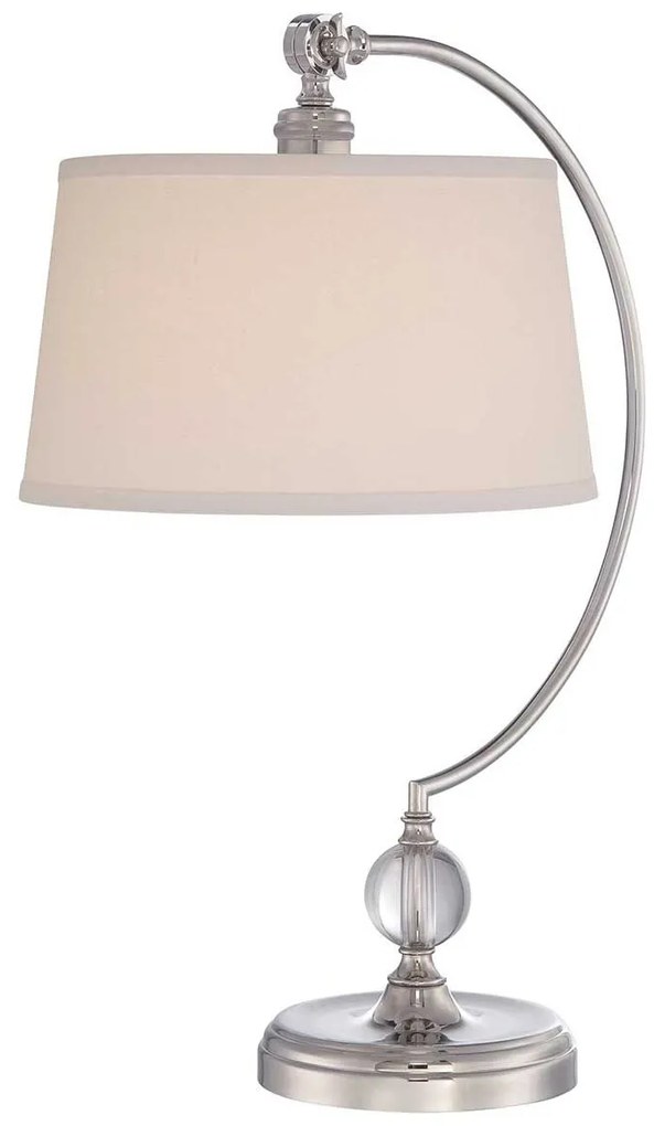 Elstead Quoizel JENKINS PN luxusní stolní lampa/leštěný nikl/1xE27 Biano.cz