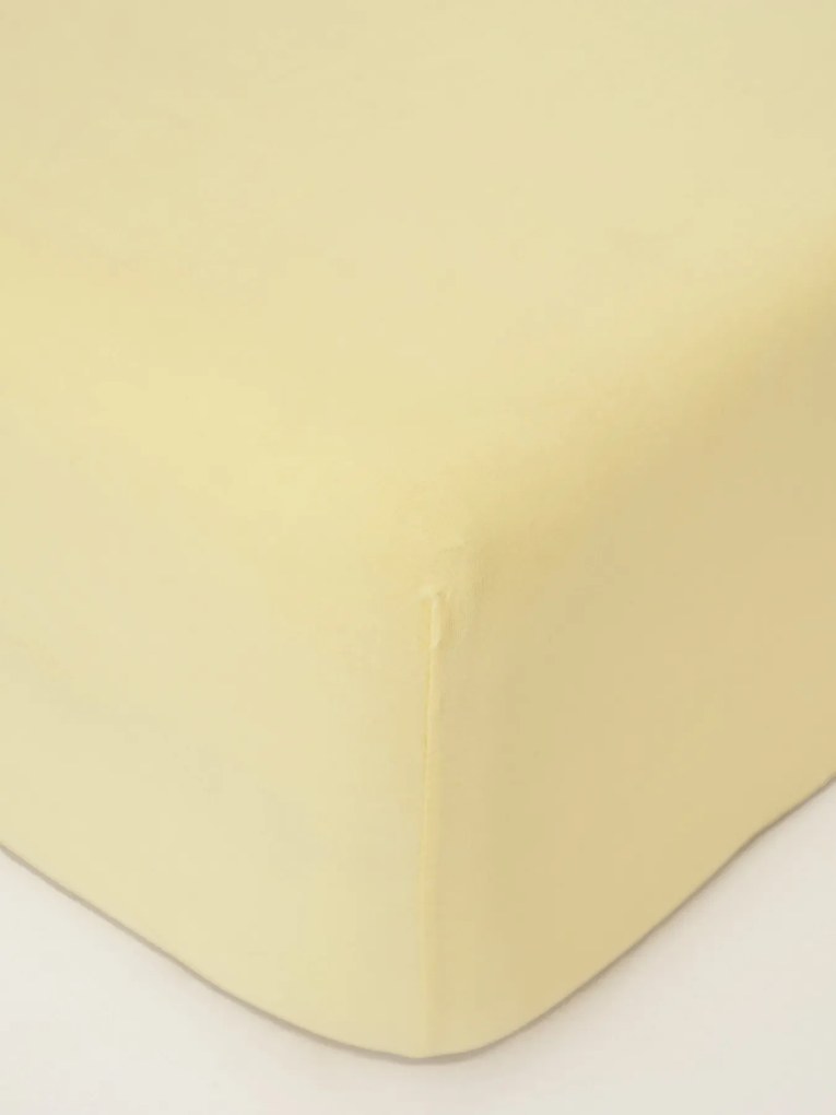 MK Lůžkoviny Jersey prostěradlo do postýlky Classic 60 × 120 cm - pastelová žlutá