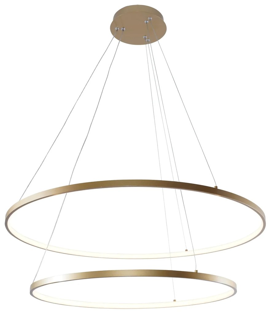 Moderní LED lustr Breno 2 80 zlatá