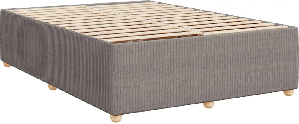 Box spring postel s matrací taupe 140x190 cm textil 3285571