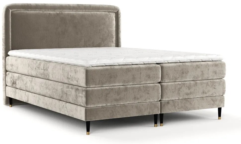 Světle hnědá boxspring postel 180x200 cm Dove – Maison de Rêve