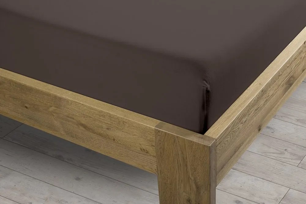 Prostěradlo Sintex LUX s Lycrou tm.hnědé v.30cm - 140x200 cm