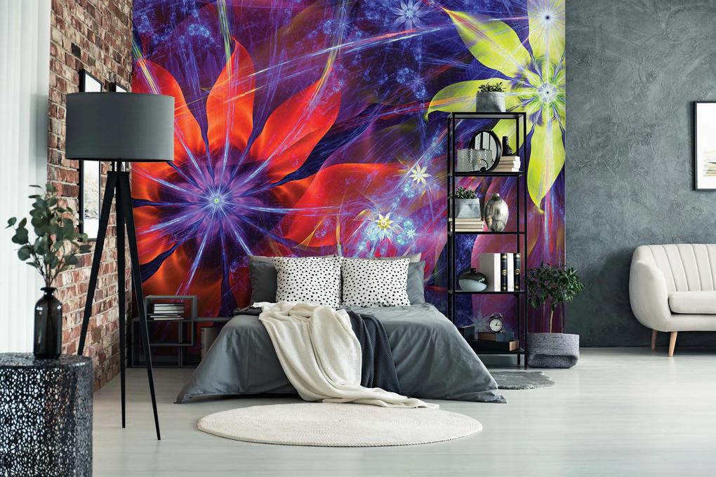 Malvis ® Tapeta Abstraktní květy Vel. (šířka x výška): 432 x 290 cm