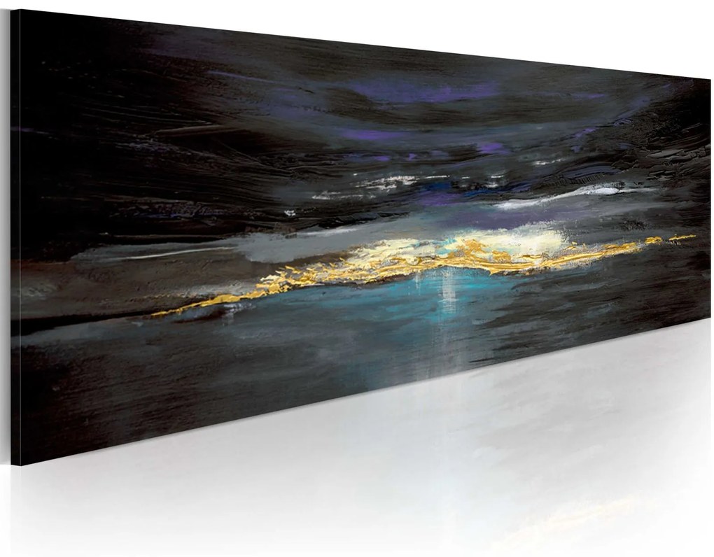 Ručně malovaný obraz - Po bouři přichází klid 100x40