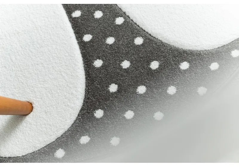 Dywany Łuszczów Dětský kusový koberec Petit Bunny grey kulatý - 140x140 (průměr) kruh cm
