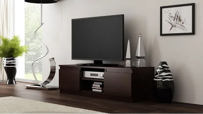 RTV stolek FLOWE 120 wenge (120 x 36) cm