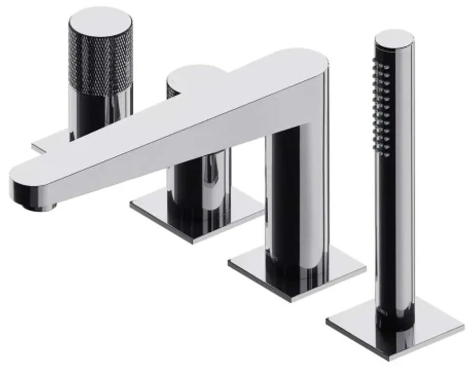 OMNIRES Contour - Baterie na okraj vany, 4-otvorová instalace, chrom CT8032CR