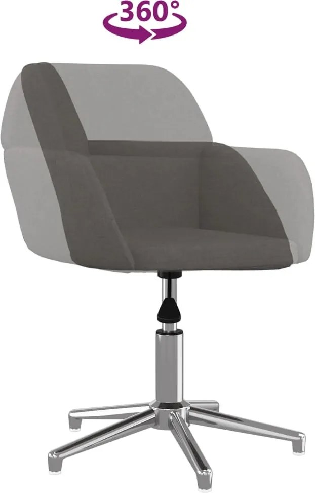 vidaXL Otočné jídelní židle 2 ks textil [3103031] Barva: světle šedá