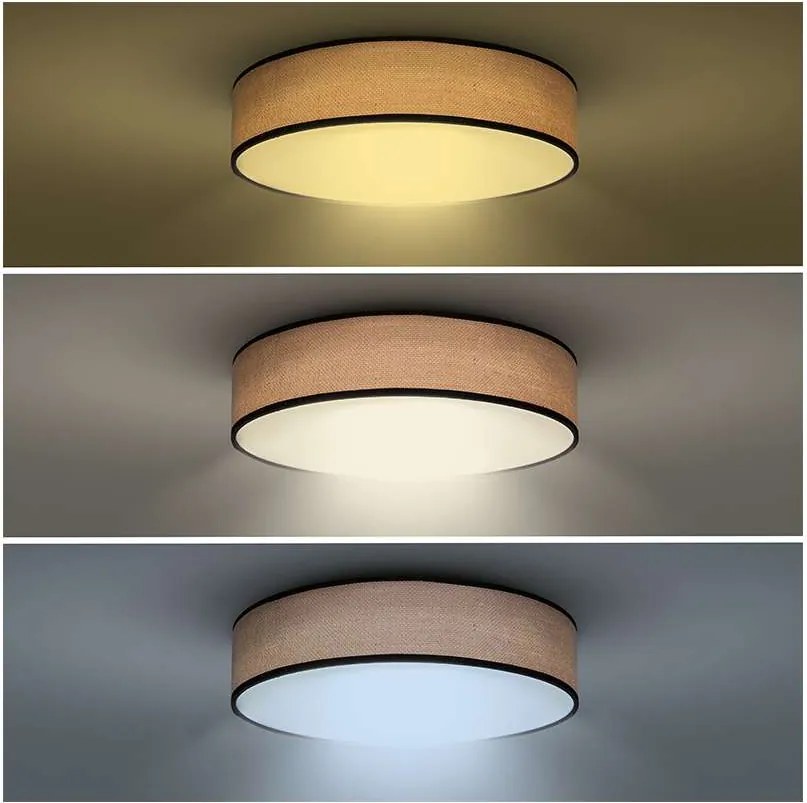 LED stropní světlo s dálkovým ovládáním Brownie nastavitelné - průměr 50 cm, hnědá