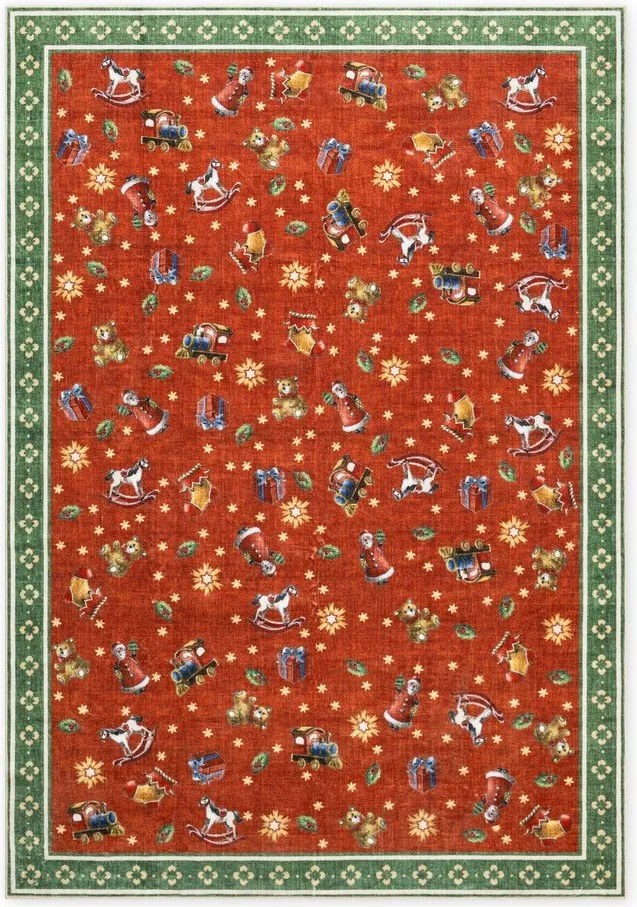 Červený/zelený koberec s vánočním motivem 160x230 cm Toy's Delight Nostalgic Noel Red Green – Villeroy&Boch