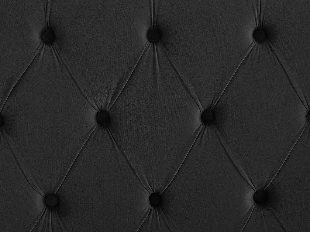 Sametová postel 140 x 200 cm černá LUBBON Beliani