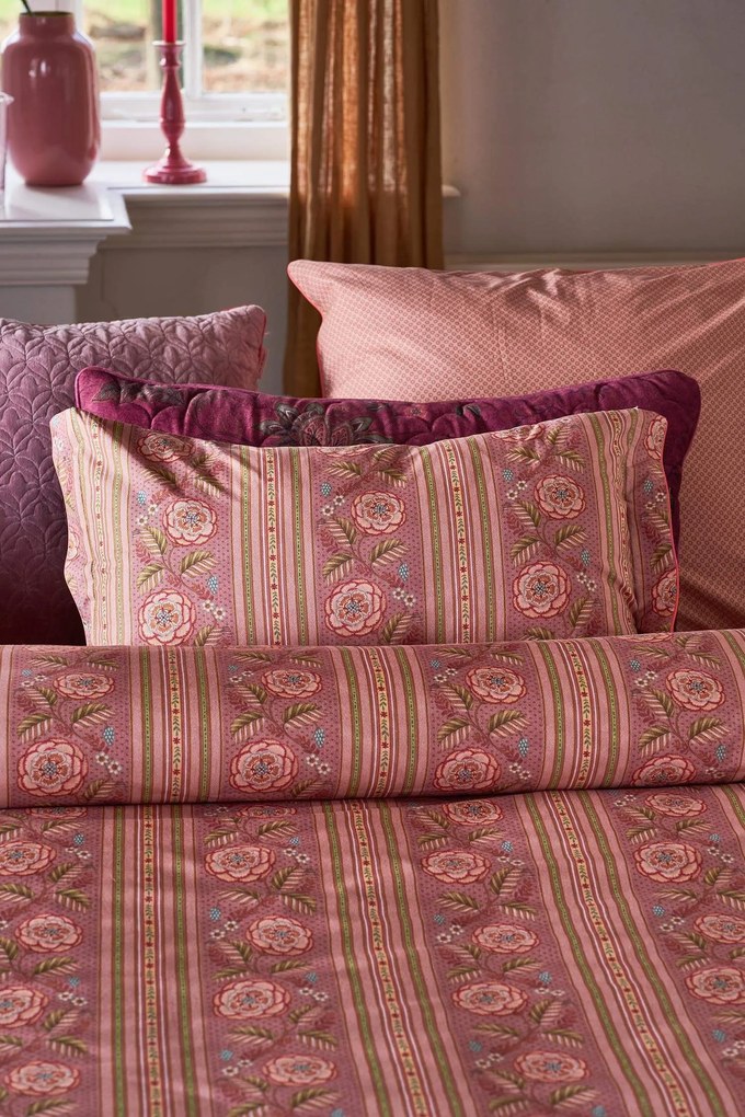 Pip Studio perkálový polštář Rosa Rani 35 x 60 cm (Růžový perkálový polštář v podlouhlém rozměru)