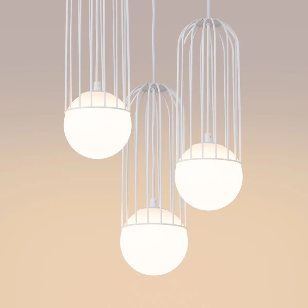 Sollux Lighting Závěsné svítidlo BRINA 3P bílé