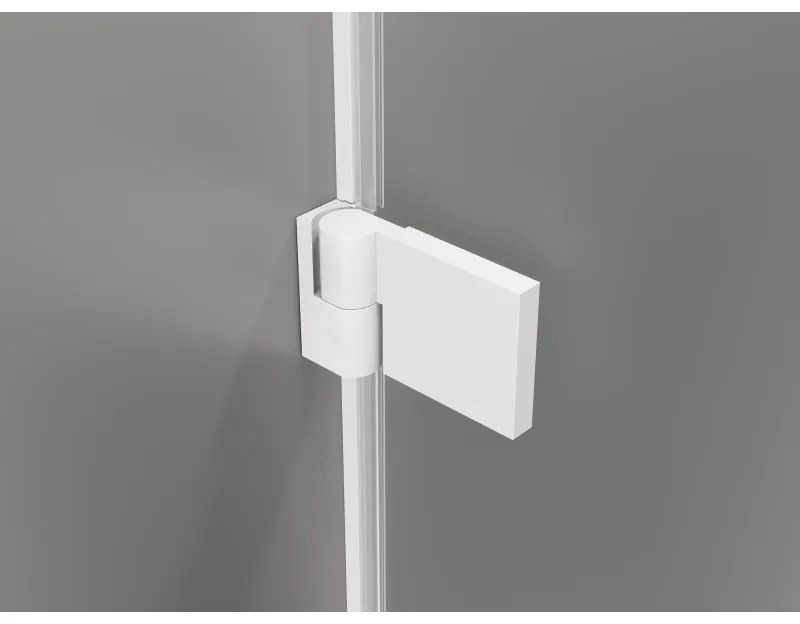 Mexen Lunar-B, výklopný sprchový kout levý 100 x 70 cm, 8mm čiré sklo, bílý profil, 832-100-070-20-00-L