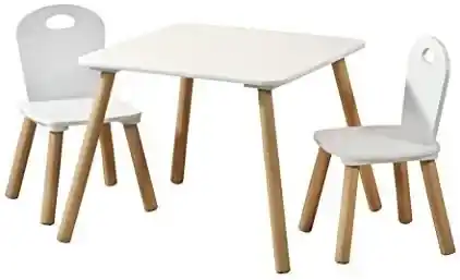 Sada dětský stolek se dvěmi židlemi bílý | BIANO