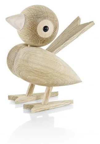 Lucie Kaas Dřevěný ptáček Sparrow Oak - 8 cm