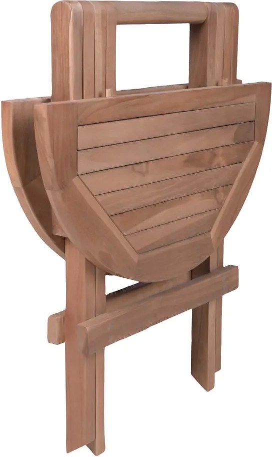 Kulatý zahradní jídelní stůl z teakového dřeva ø 50 cm Luang – Garden Pleasure