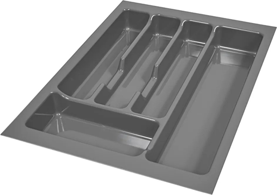 Vklad organizér 40 | plastový | do zásuvky kuchyňské skříňky 40 cm | šedý
