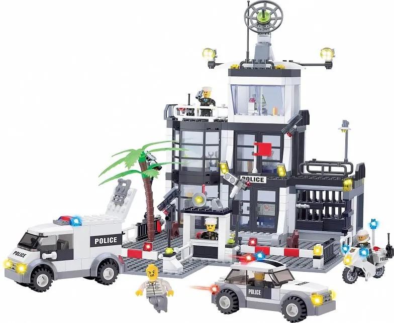 Blocki stavebnice velká Policejní stanice typ LEGO 631 dílů