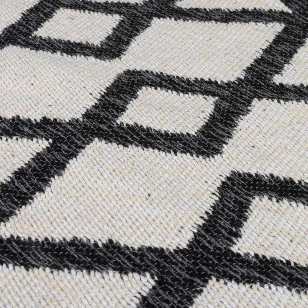 Flair Rugs koberce Kusový koberec Deuce Teo Recycled Rug Black - 120x170 cm