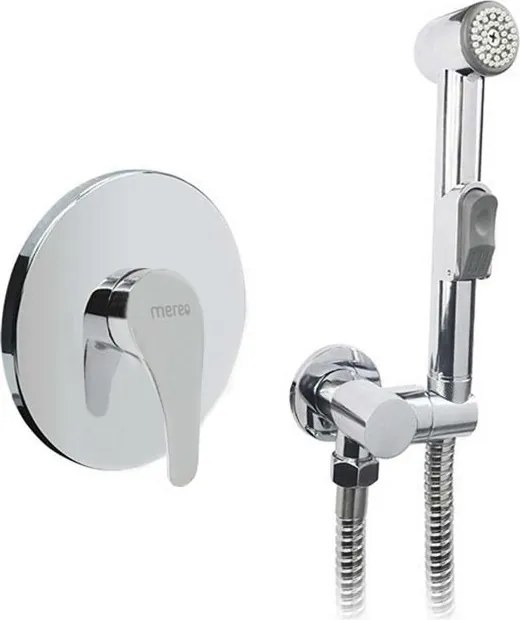 Mereo Mereo, Podomítková baterie s bidetovou sprchou, Lila, Mbox, kulatý kryt, chrom, CBEE60105BS
