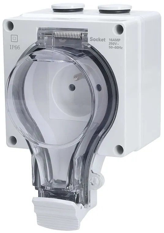 SOLIGHT Zásuvka IP66, vodotěsná a prachotěsná