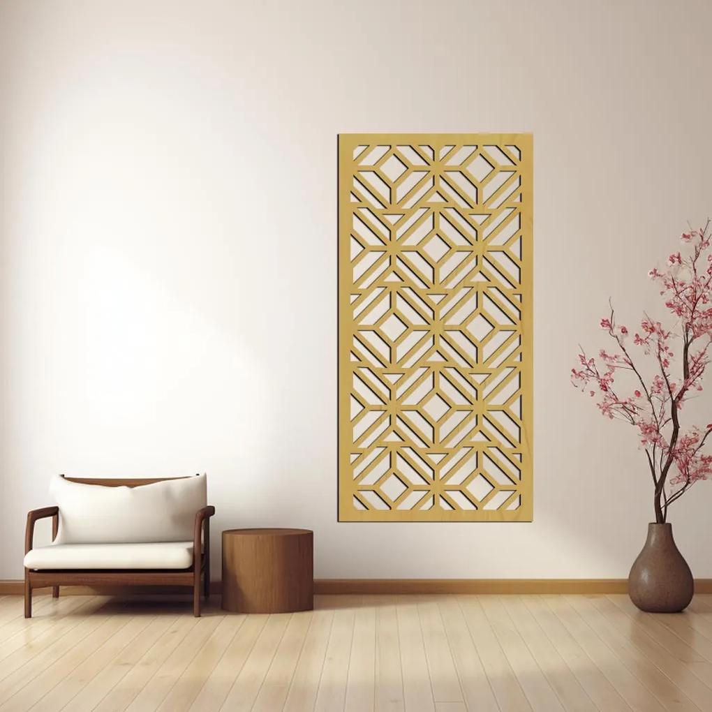 dřevo života Dřevěný dekorační panel na zeď CROSS Rozměry (cm): 30x60, Barevný vzor: Bílá