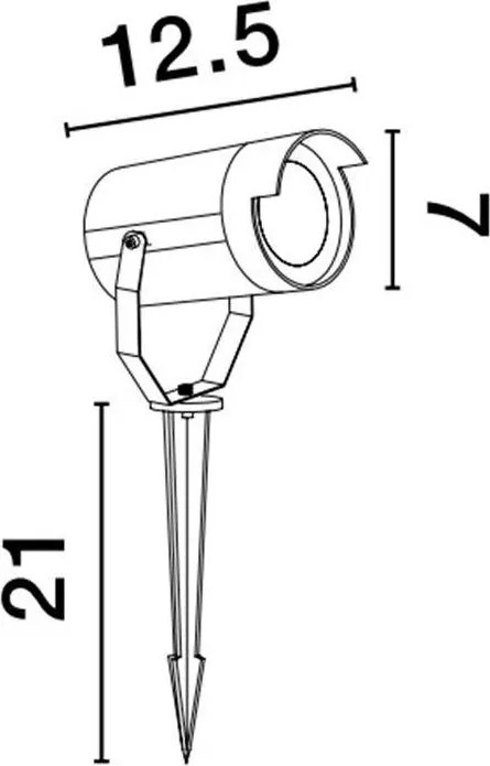 NV 9026127 Venkovní svítidlo s bodcem KIMIKO černý hliník a čiré sklo GU10 1x10W 220-240V bez žárovky IP54 - NOVA LUCE
