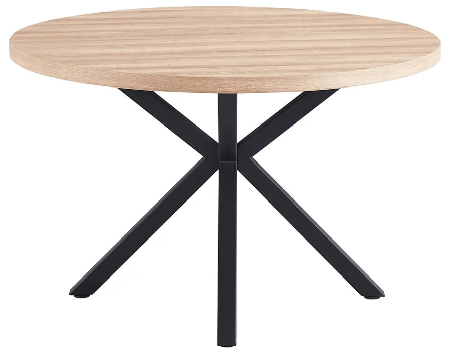Jídelní stůl, dub sonoma / čierna, průměr 120 cm, MEDOR