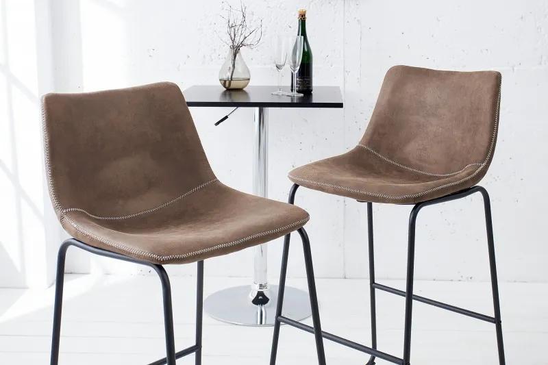 Barová židle Django 100cm taupe železný rám/ 41421