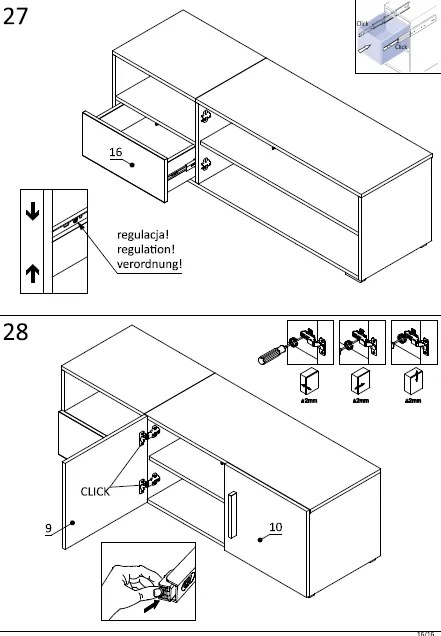 Jurek TV stolek LORIN R9 Kombinace barev: KAŠMÍR + JARNÍ DUB