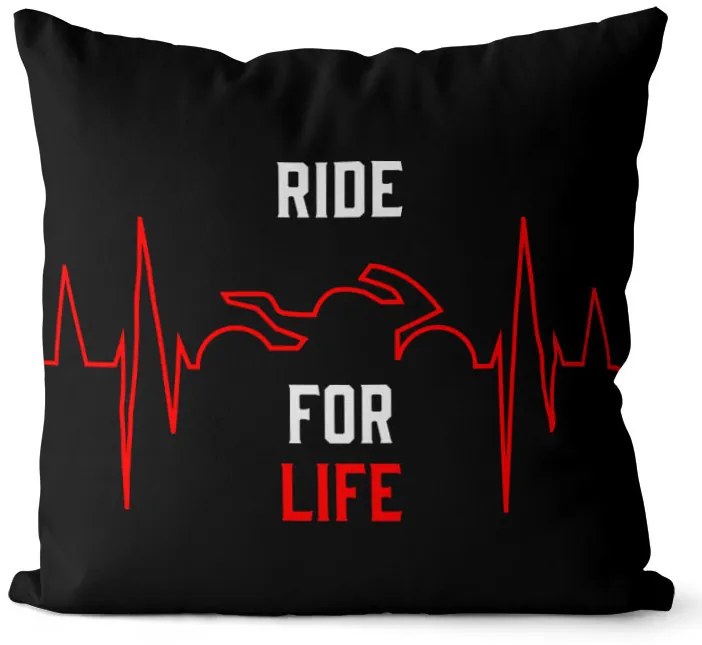 Polštář Ride for life (Velikost: 40 x 40 cm)