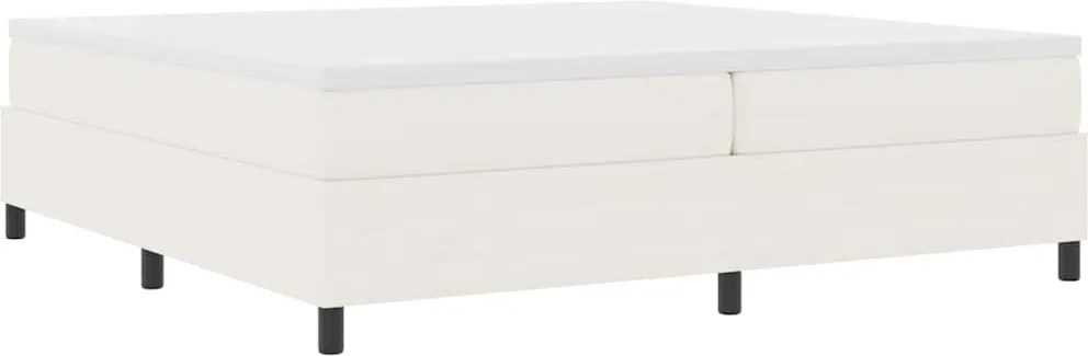 Postel s boxspringem Krémová a bílá 200 x 200 cm 3337484
