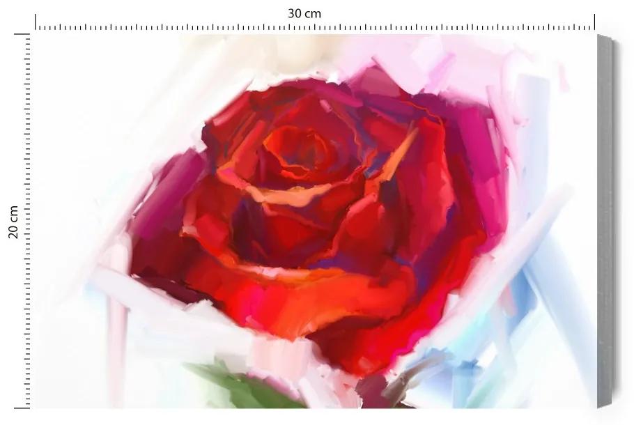 Obraz Růže Jako Malovaná Nedostatek Nedostatek Přírodní plátno 100x70