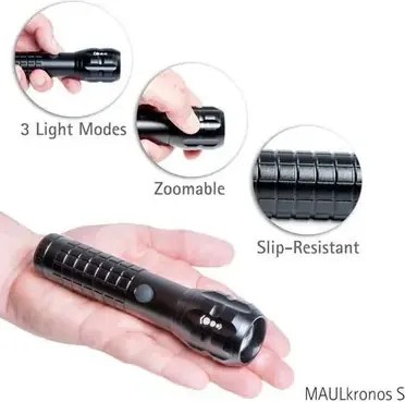 Maul Kronos S černá / LED svítilna / 14 cm / 3 W / dosvit 196 m