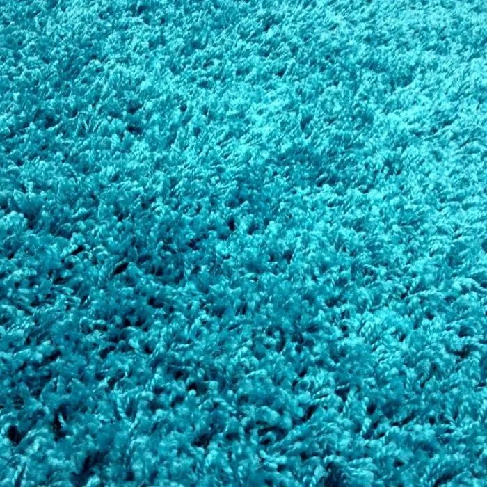 Vopi | Kusový koberec Dream Shaggy 4000 tyrkys - Kulatý 80 cm průměr