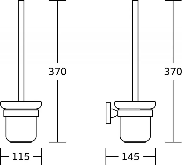 Mexen příslušenství, wc kartáč Rufo, chrom, 7050950-00