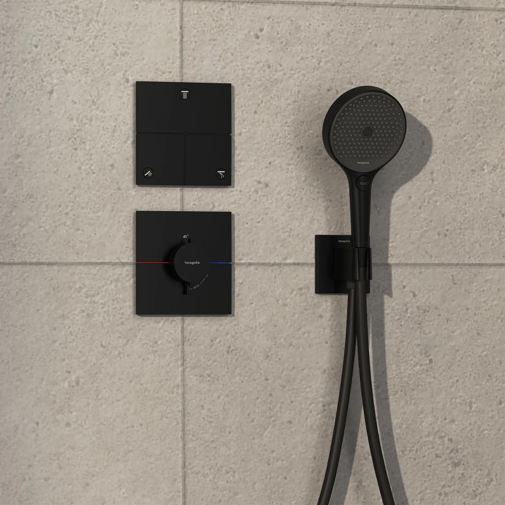 Hansgrohe ShowerSelect Comfort E, termostat pod omítku, černá matná, HAN-15574670