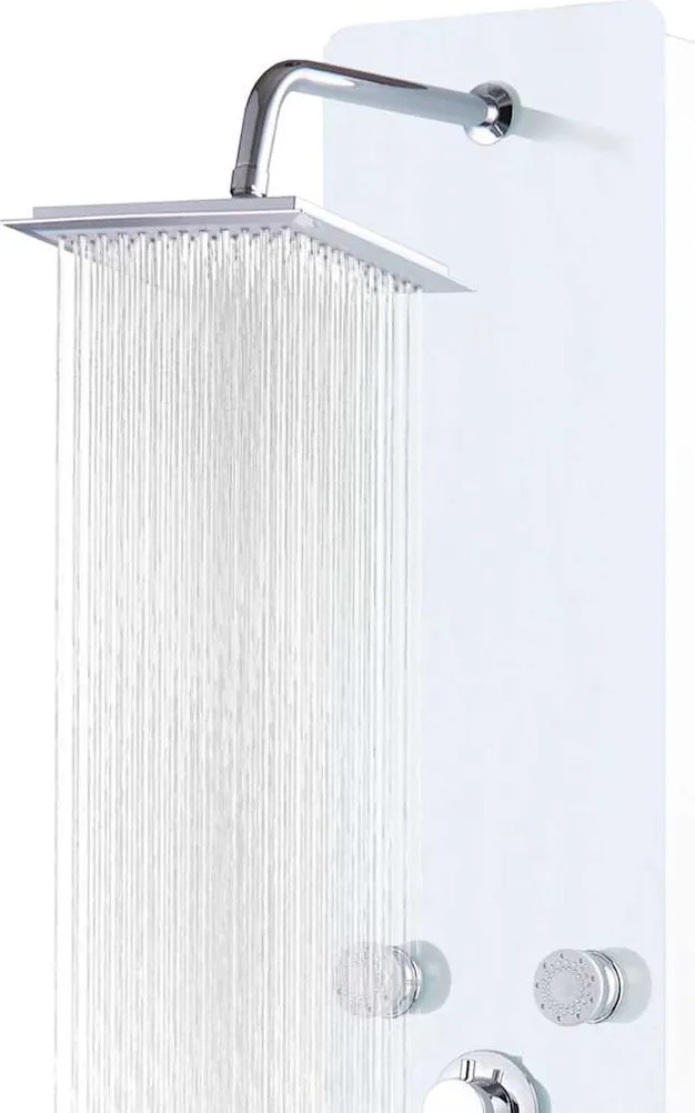Sprchový panel skleněný 25 x 44, 6 x 130 cm bílý 142992