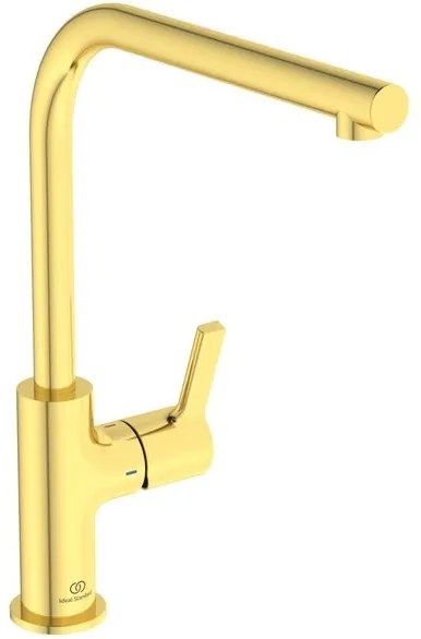 Ideal Standard Gusto Dřezová otočná baterie s regulací průtoku, Brushed Gold BD418A2