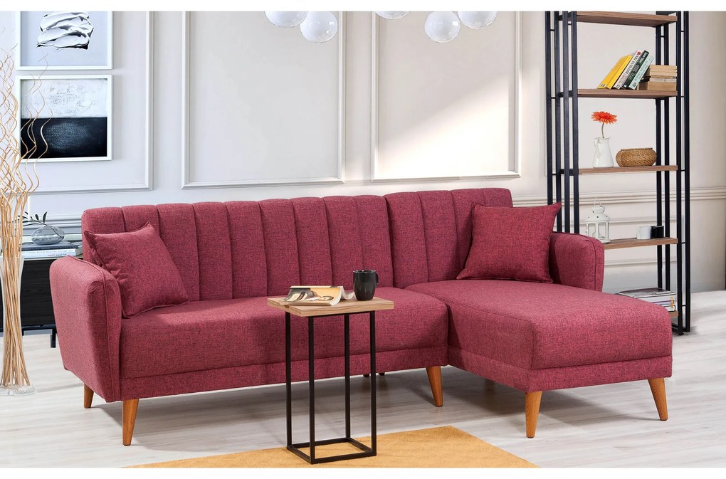 Atelier del Sofa rozkládací rohová pohovka AQUA růžová pravý roh 867UNQ1406
