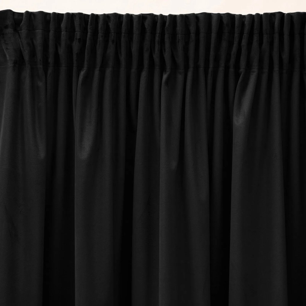 ZATEMŇOVACÍ ZÁVĚS NA PÁSCE PIERRE CARDIN SIBEL 140X270 CM ČERNÁ