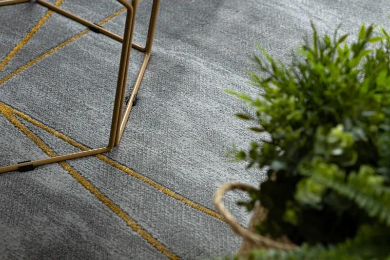 Dywany Łuszczów Kusový koberec Emerald 1022 grey and gold - 80x150 cm