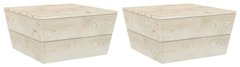 Zahradní stoly 2 ks 60 x 60 x 30 cm impregnované smrkové dřevo 315635