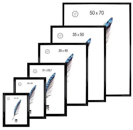 Rám na obraz Klee 2 černý 13x18 cm