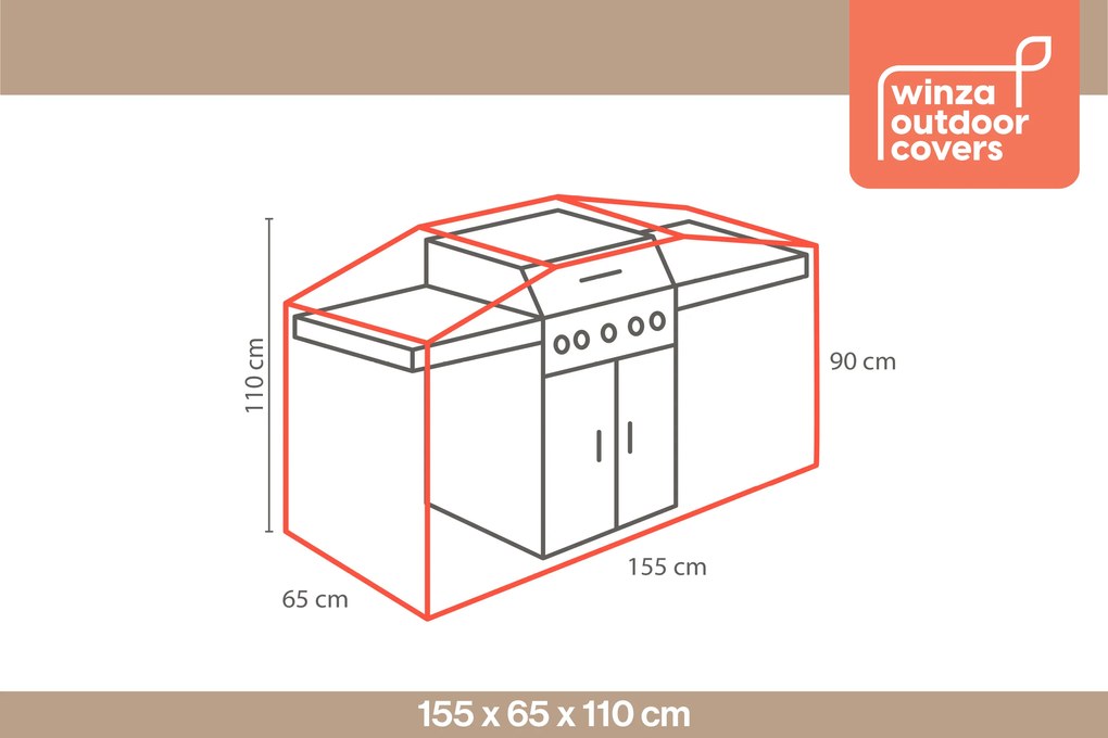 Obal na gril 155x65x110cm Winza