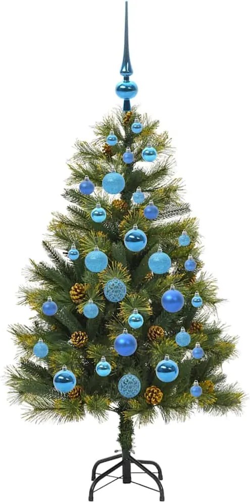 Umělý sklopný vánoční stromeček s kužely Zelená 120 cm 3395078