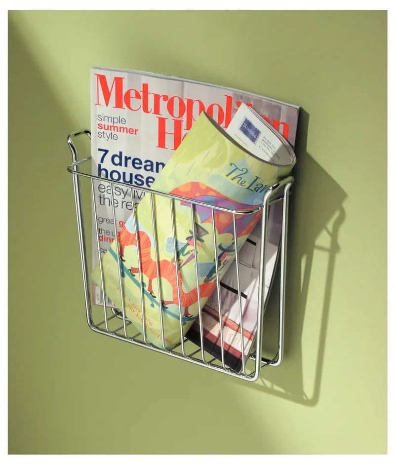 Nástěnný stojan na časopisy z nerezové oceli iDesign Classico